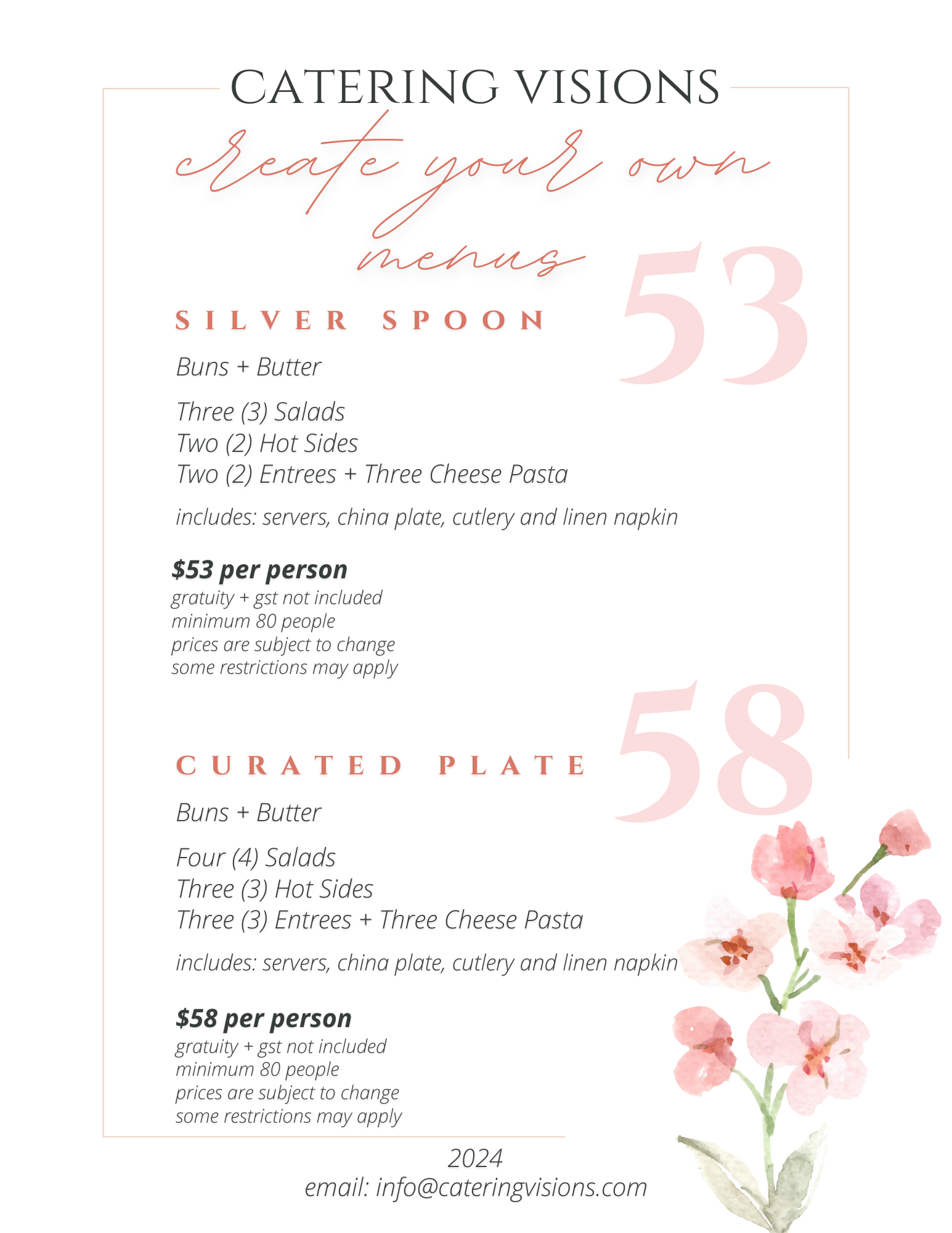 Create Your Own - Catering Visions